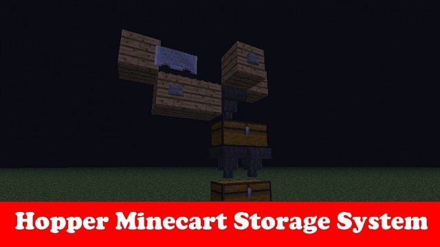 Hopper Minecart Storage System (No Redstone Required) Minecraft Project