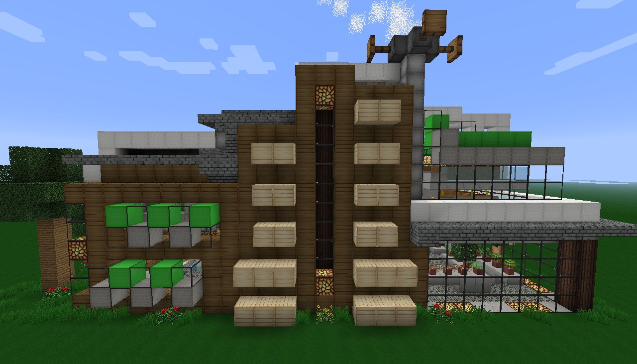 'Green' House || An Eco-friendly Modern House || Like + Fave! Minecraft Map