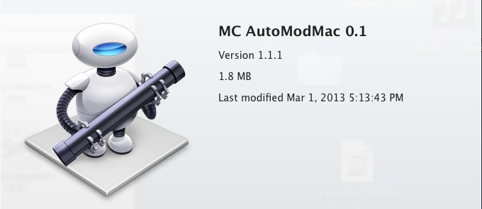 MC AutoMod Mac Minecraft Mod