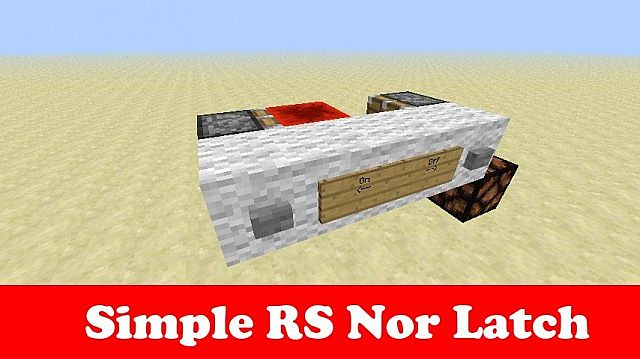 Simple RS Nor Latch Using Snapshot Minecraft Project