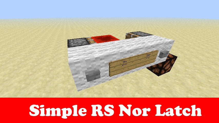 Simple RS Nor Latch Using Snapshot Minecraft Project