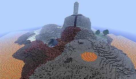 The lava island Minecraft Map