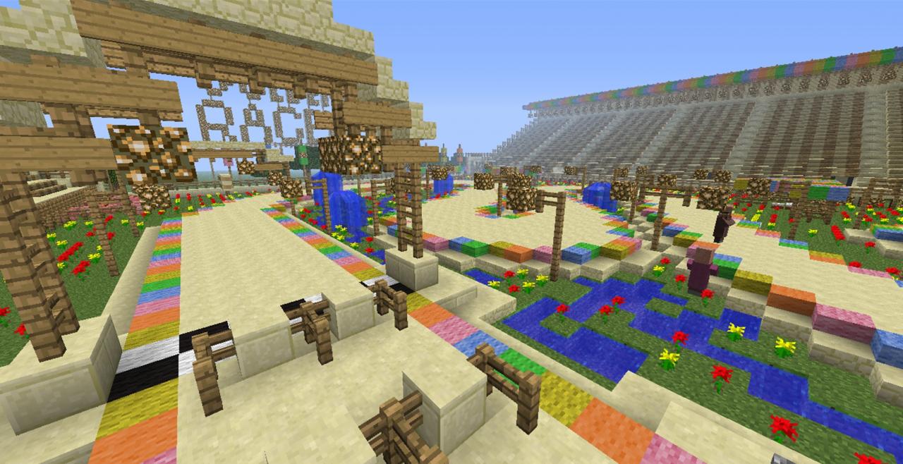 Golden Raceways - Pig Racing! Minecraft Map