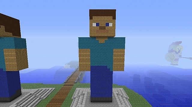 People Statues - Steves and Herobrines Minecraft Map