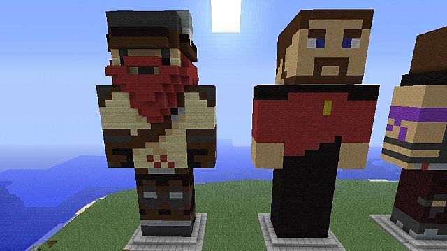 People Statues - Yogscast Family Minecraft Map