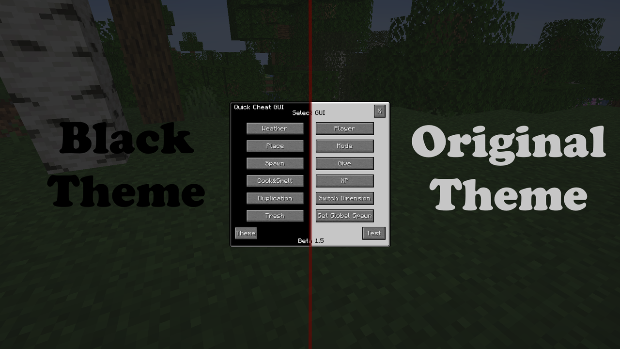 Quick Cheat MOD Minecraft Mod