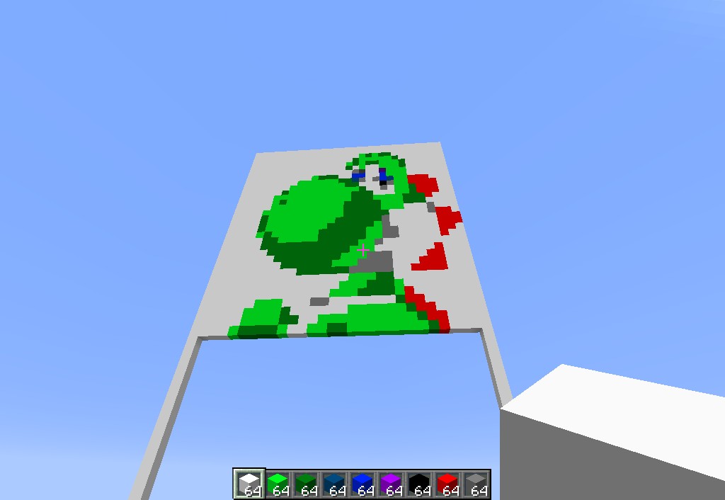 Yoshi Pixel Art (From Mario) Minecraft Map