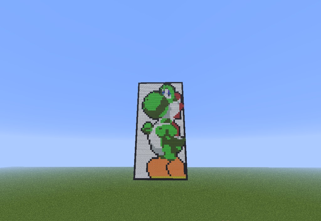 Yoshi Pixel Art (From Mario) Minecraft Map