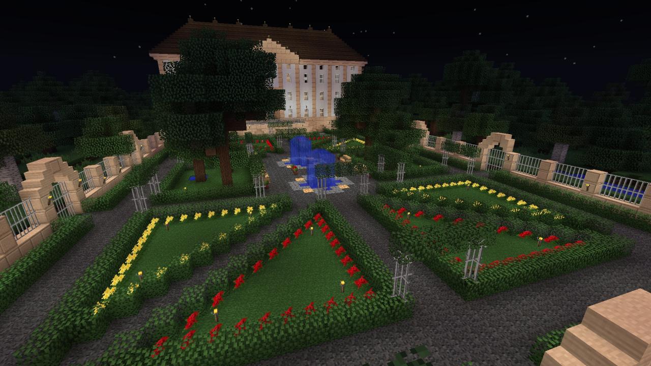 Castle and village in survival mod Minecraft Map