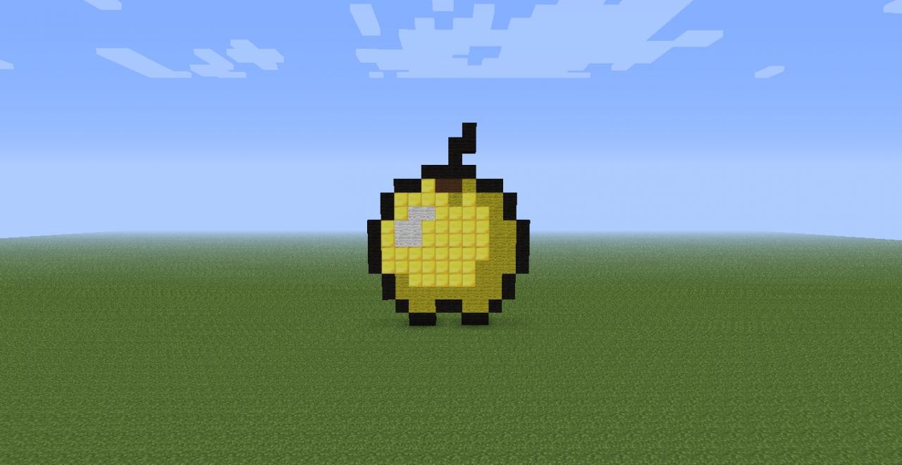 Golden Apple Pixel Art Minecraft Project