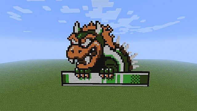 (Mario) Bowser Pixel Minecraft Map