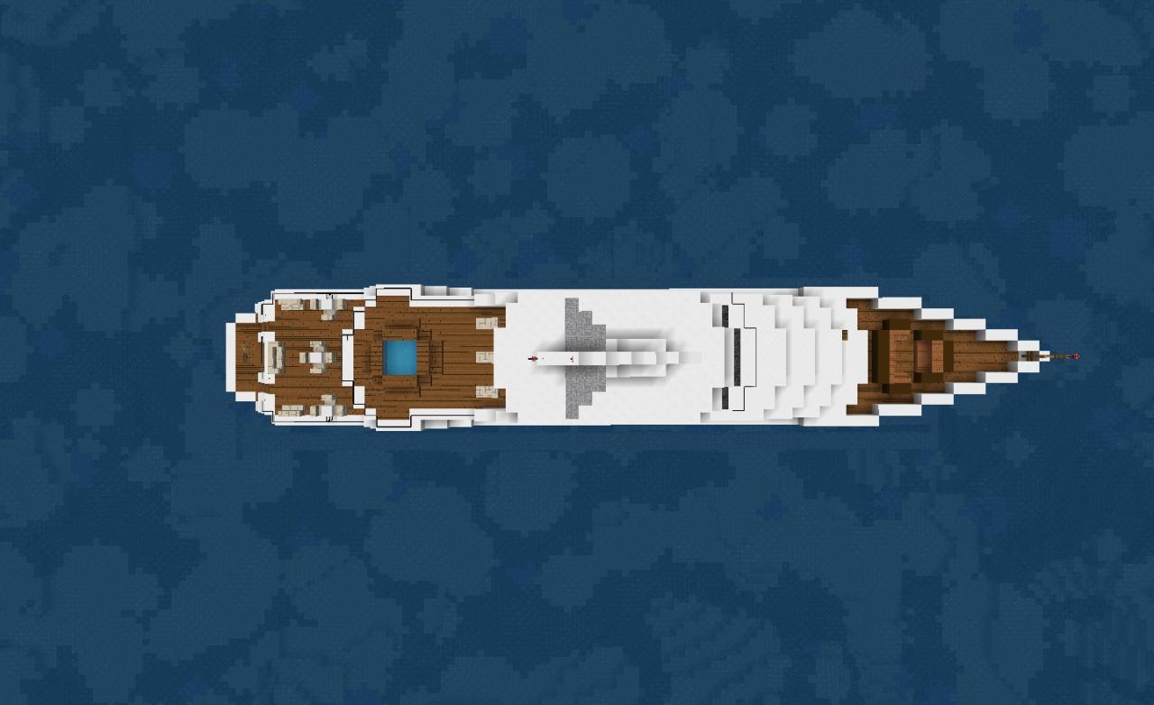 The White Pearl, a mega yacht Minecraft Map