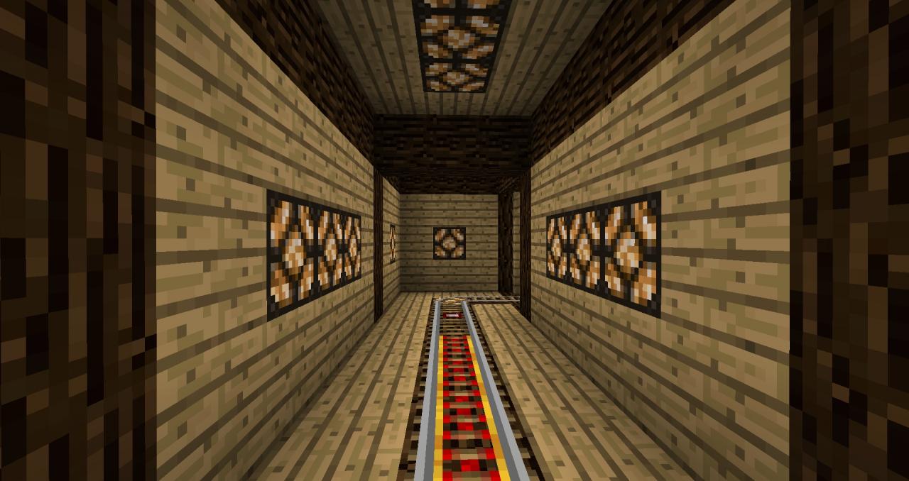 Wooden Styled Minecart Station! Minecraft Map