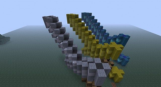 Sword Statue's (Diagonal) Minecraft Map