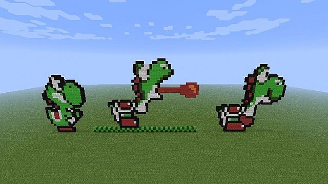 (Mario) Yoshi Pixel Minecraft Map