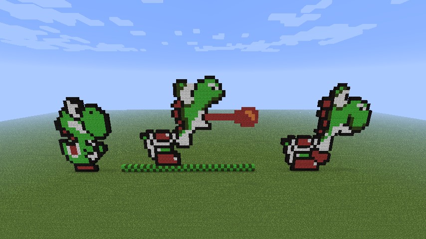 (Mario) Yoshi Pixel Minecraft Map