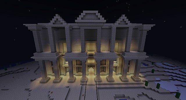 Sandstone Greek Library Minecraft Map