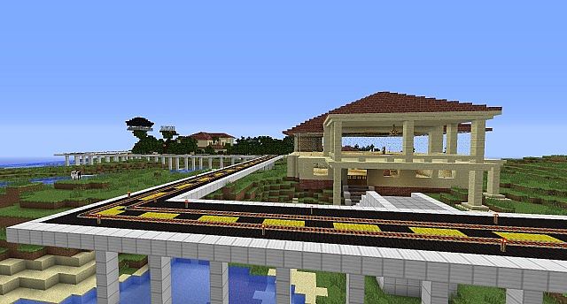 Modern Mansion With Awesome Swimming Pool Minecraft Map