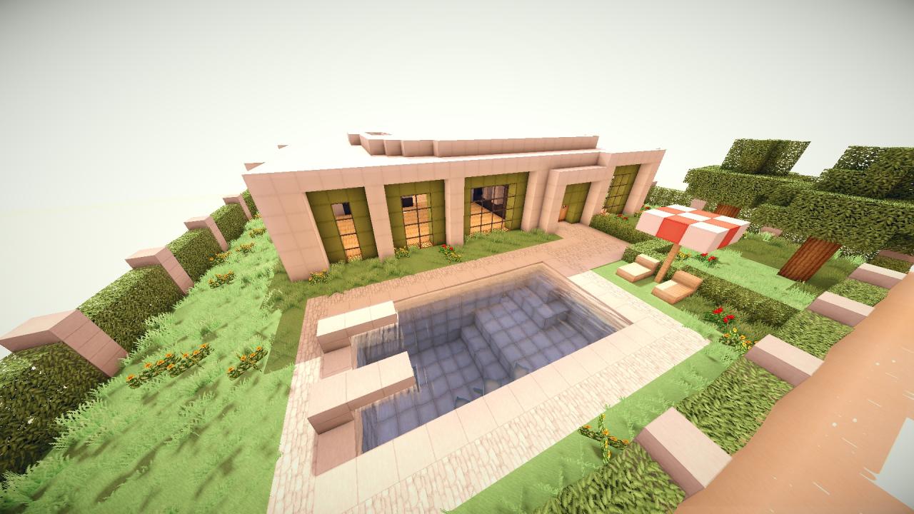 Peaceful Modern Home (no interior) Minecraft Map