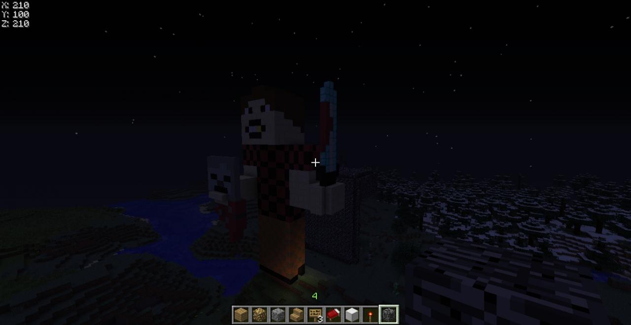 Awesome statue (he killed a skel) and Skeleton spawner Minecraft Map