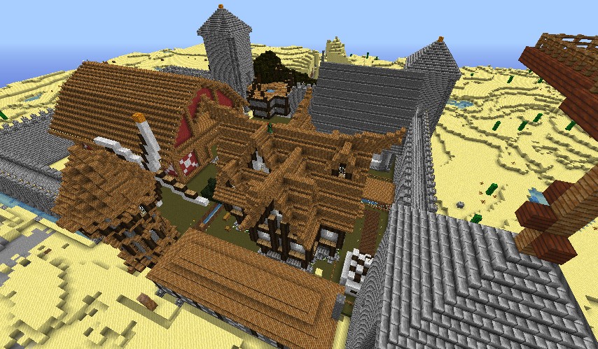 Medieval Town. Minecraft Map