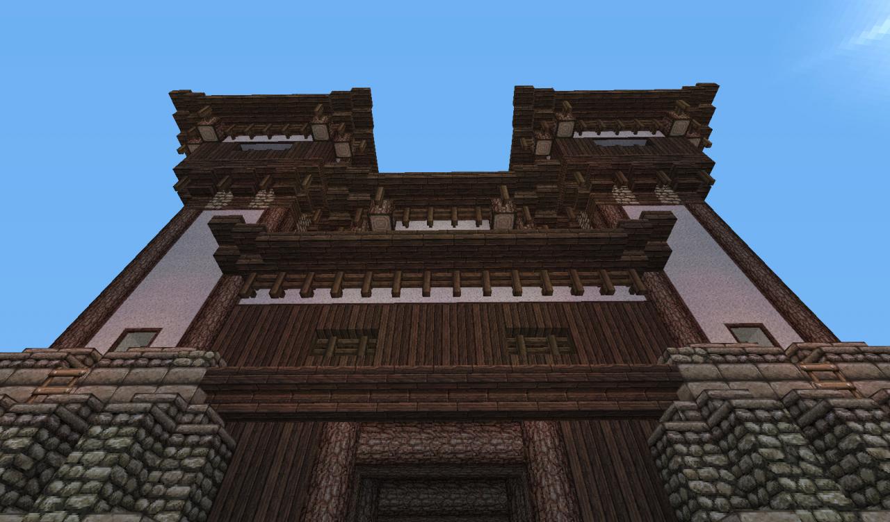 Japanese style castle gate Minecraft Map