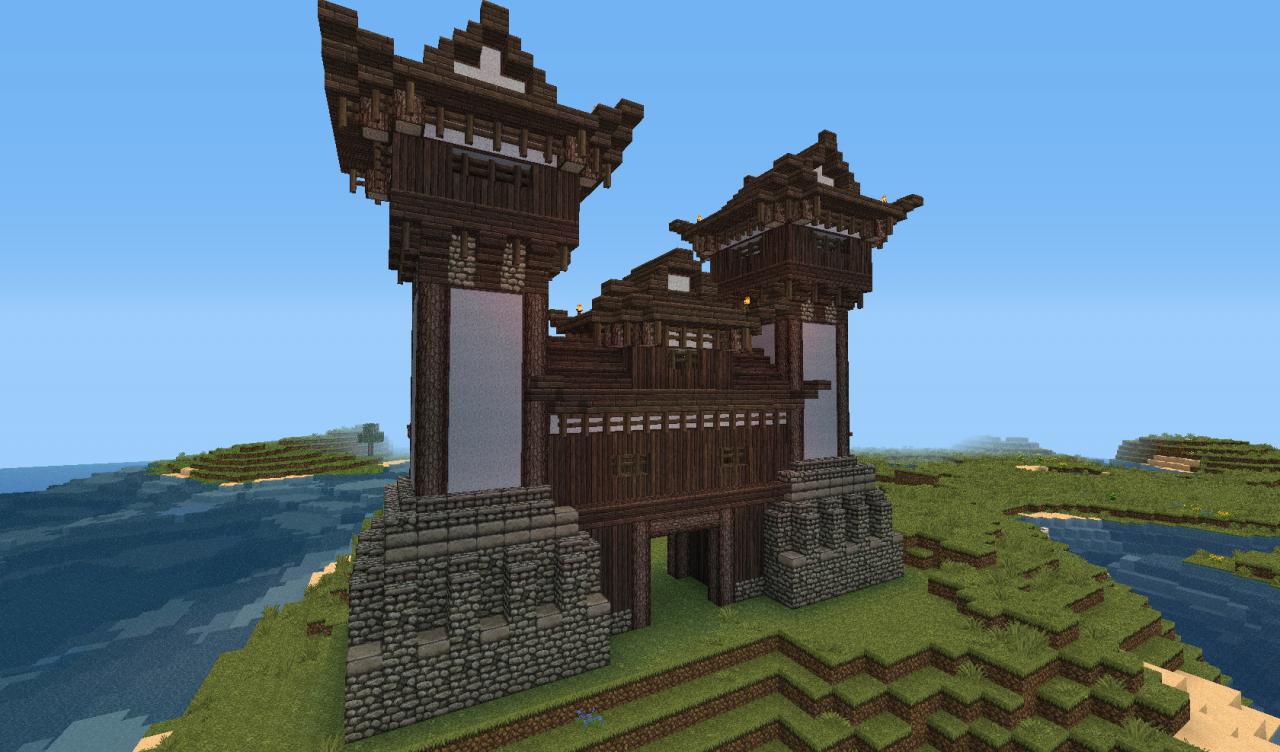 Japanese style castle gate Minecraft Map