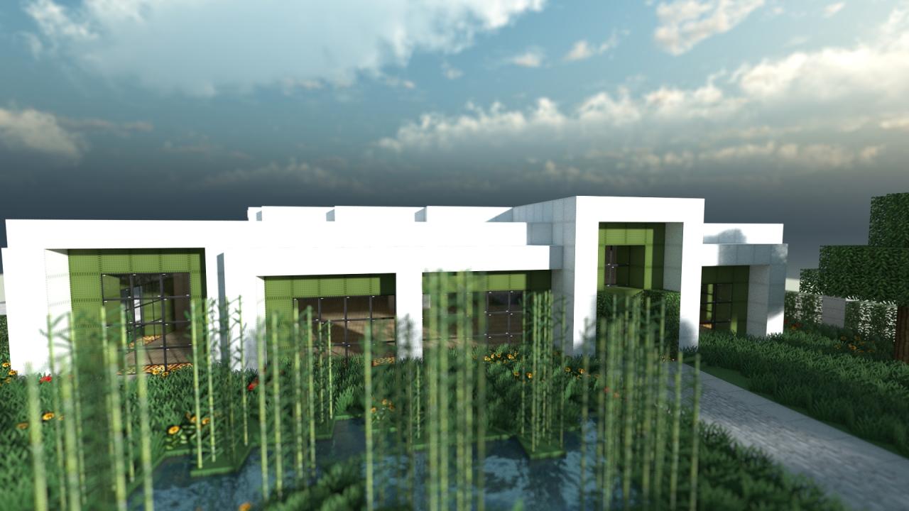 Peaceful Modern Home (no interior) Minecraft Map