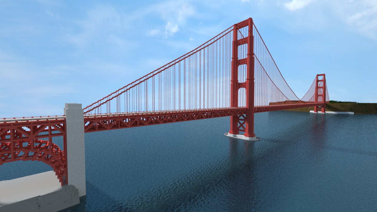 Golden Gate Bridge! (1500m) Minecraft Map