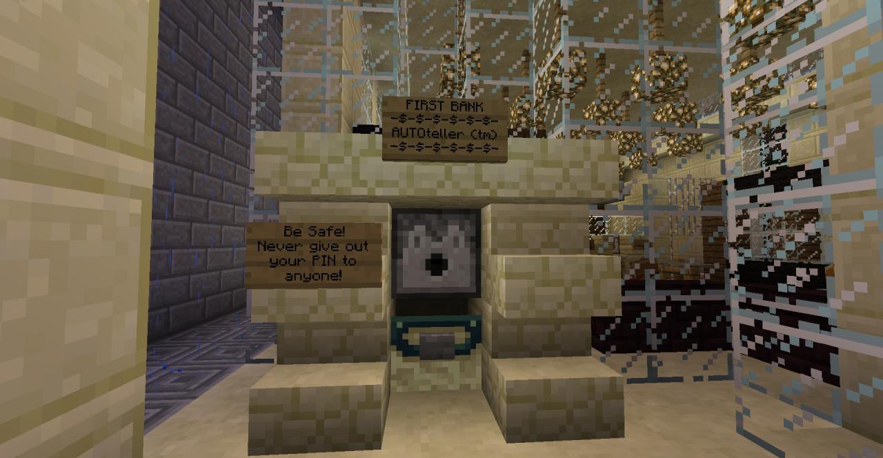 First City Bank with Combo lock vault Minecraft Map