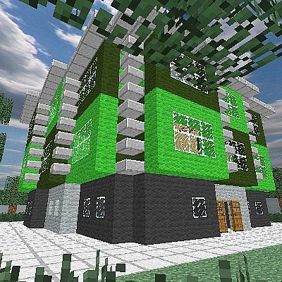Green Modern Flat Minecraft Map