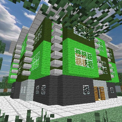 Green Modern Flat Minecraft Map