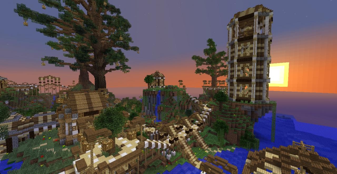 Elven Town - BeastsMC EliteArchitect Spawn Minecraft Map