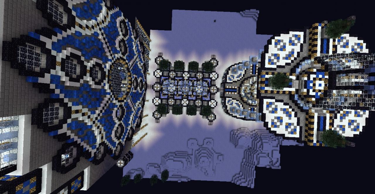 Frozen Spawn - Winter palace, town, and terrain Minecraft Map