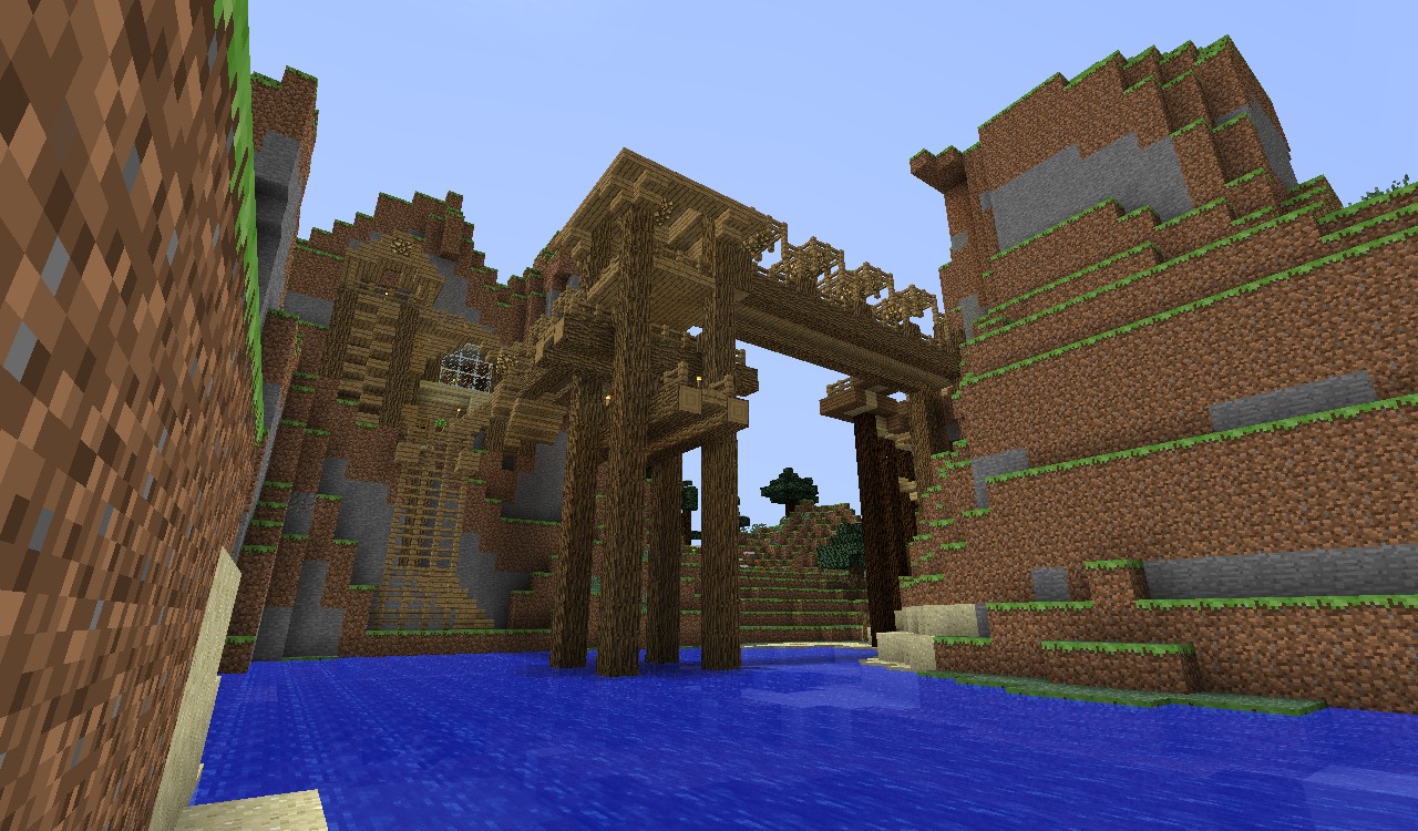 Cliffside Lake Town Minecraft Map