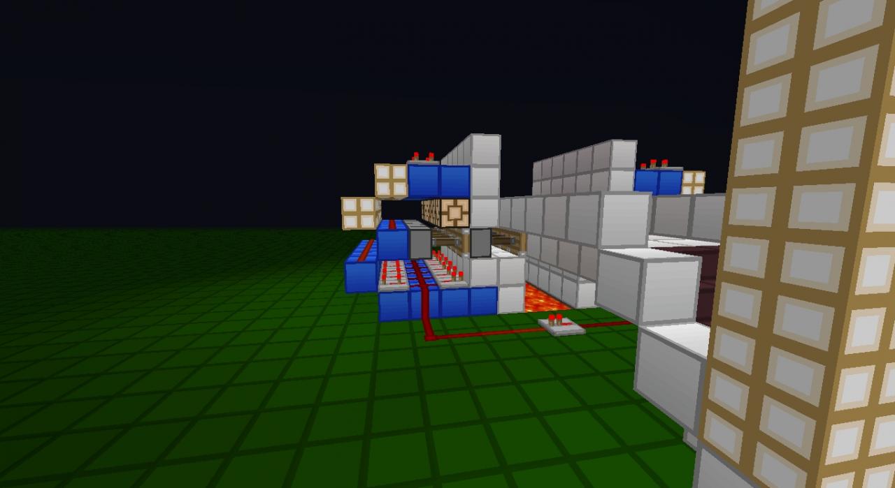 Double Piston Extender Drawbridge Minecraft Map