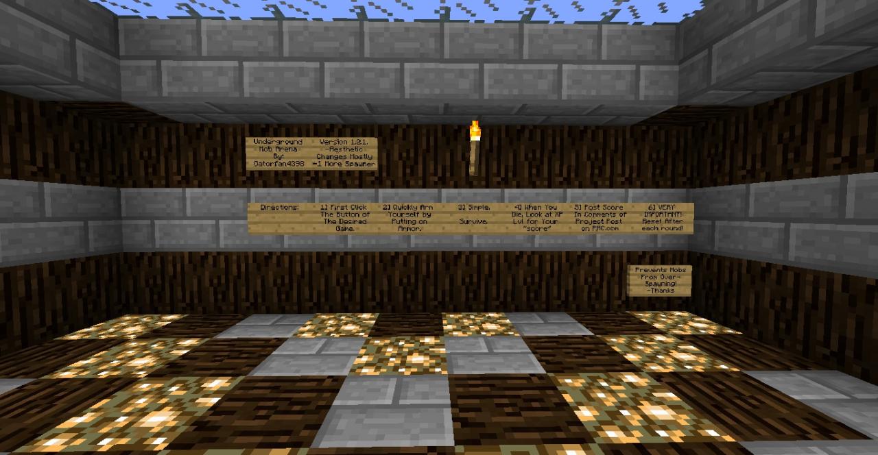 Underground Arena V.1.2.1. Minecraft Map