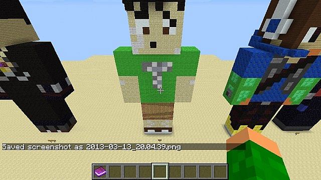 MCedit statues filters. Minecraft Map