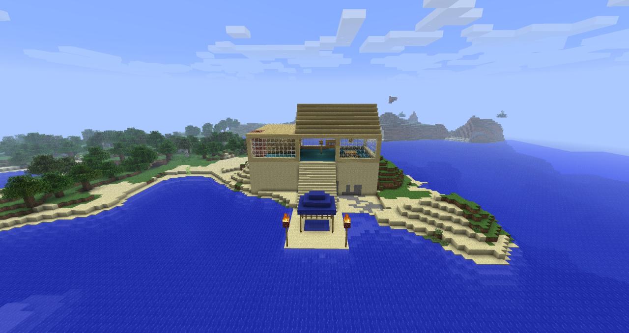 Amazing Beach House Minecraft Map
