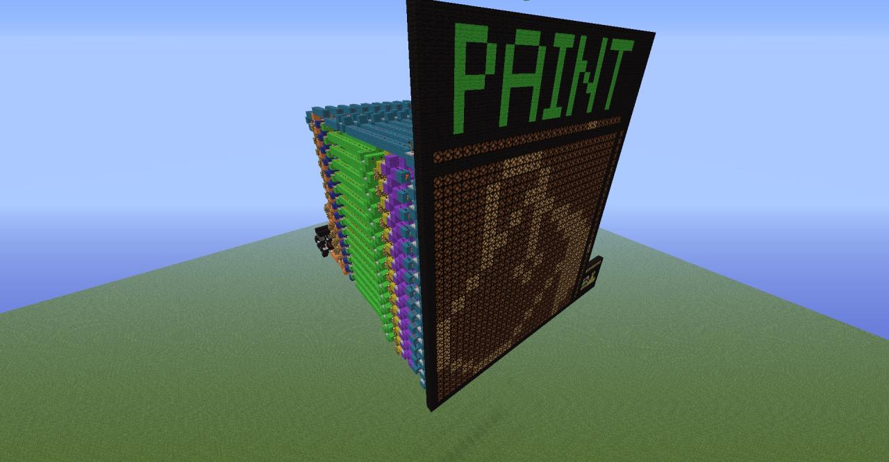 Paint in Minecraft - 2x2 pixels - infinite stackable. (using signal strength in Minecraft 1.4.7 ...