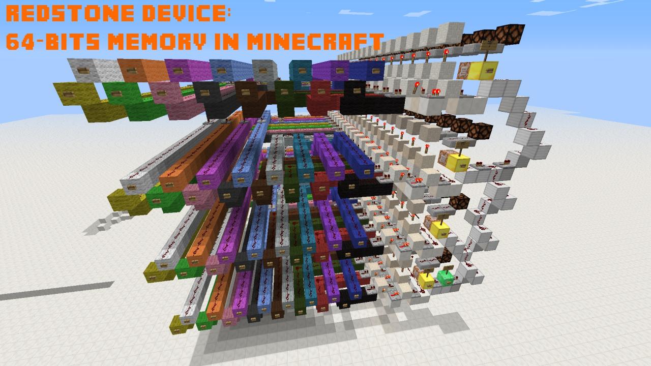 64 BITS redstone memory - by Thrashkal Minecraft Map