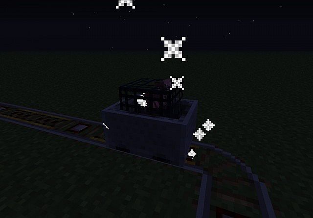 Firework Display with Spawner Minecarts Minecraft Map