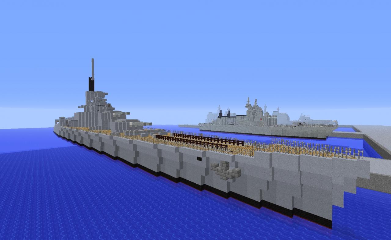 HMS Hood Battlecruiser Royal Navy Minecraft Map