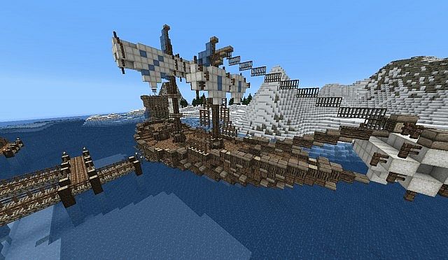 Medieval Shipyard, Mine & Ship Minecraft Map
