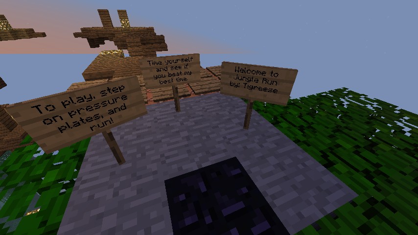 JUNGLE RUN by: Tigreese••••• (Fun Parkour) Minecraft Map