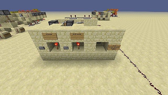 One redstone line to control 4-, 8-. or 16 different devices Minecraft Map