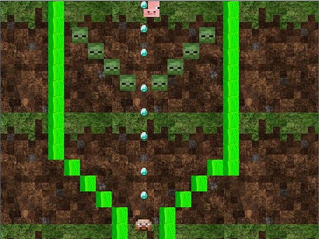 Steve's Road to Gold (My first minecraft 2d game) Minecraft Map