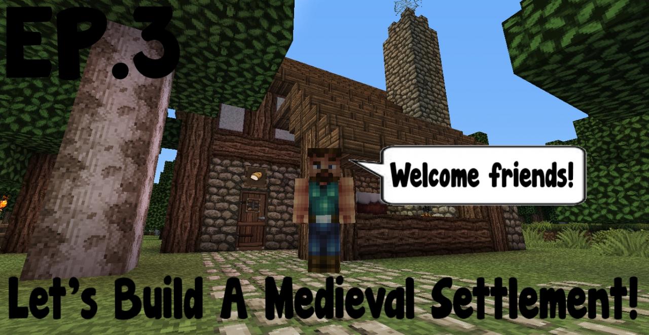 Minecraft Let's Build Medieval Settlement EP.3 Bakery Minecraft Project