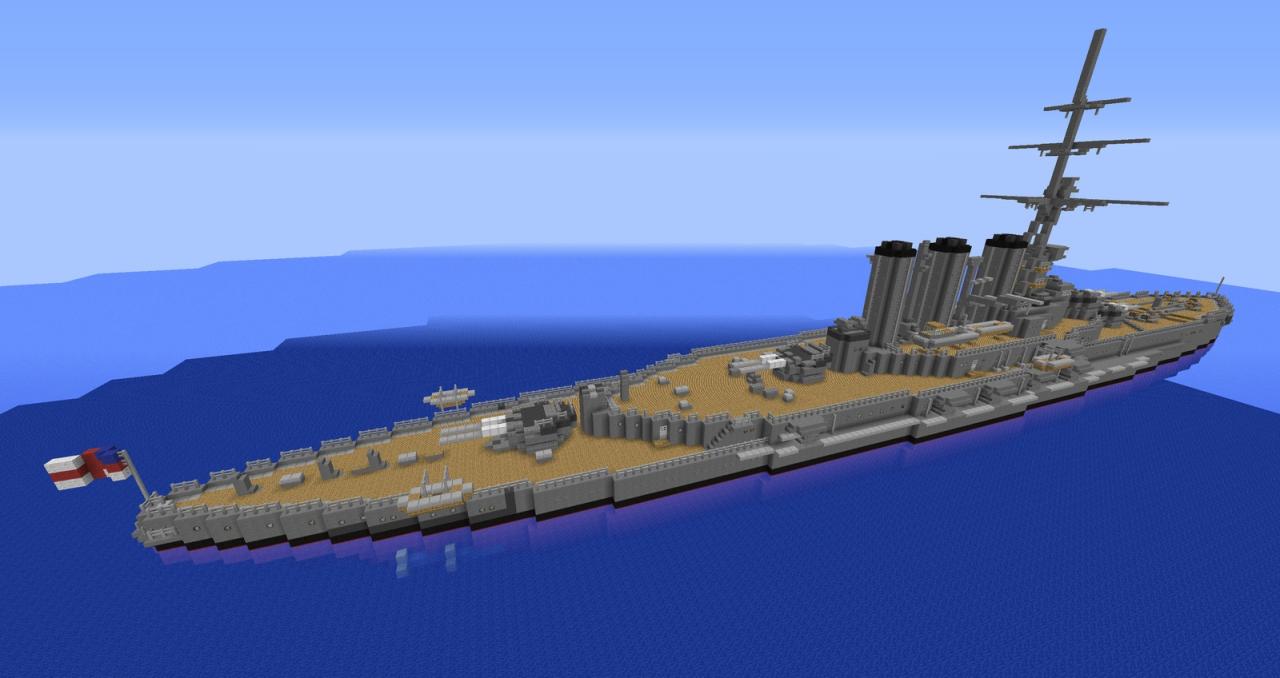 Battlecruiser HMS Tiger Minecraft Map