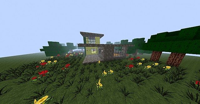 Modern Yellow House Minecraft Map